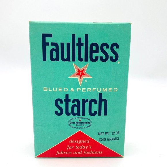 Faultless | Other | Vintage Faultless Starch Blued Perfumed Net Wt 2 Oz ...